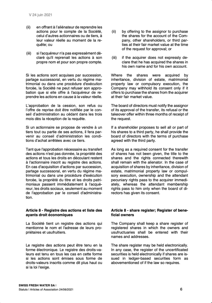 PUBLICATIONS – Swiss Fresh Water